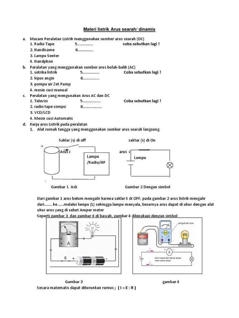 Materi LISTRIK DC PERT 1 | PDF
