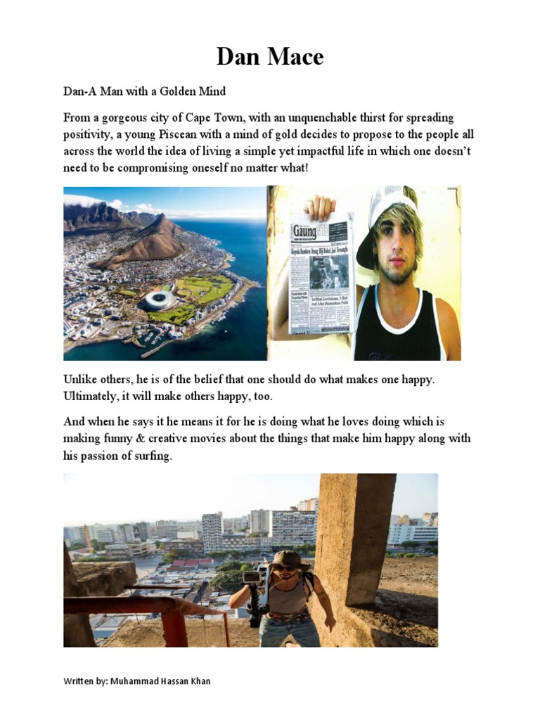 Dan Mace: Written By: Muhammad Hassan Khan | PDF | Plastic | Waste