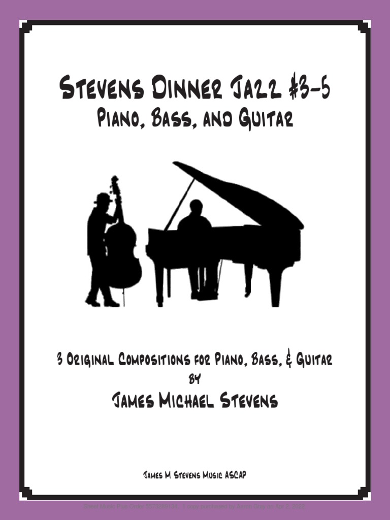 Stevens Dinner Jazz #3-5: Piano, Bass, and Guitar | PDF | Chess | Chess ...