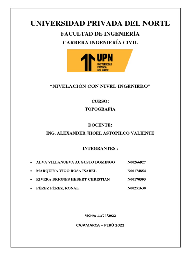 Ejercicio Perfil Longitudinal | PDF