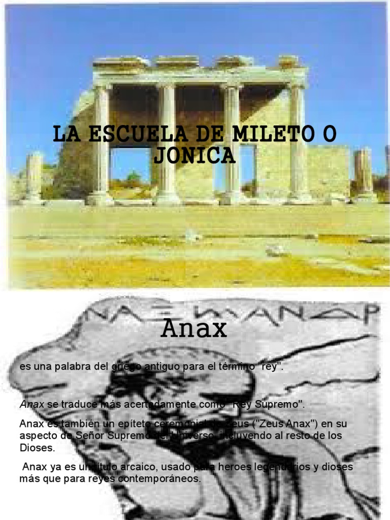 Presentacion de La Escuela de Mileto | PDF | Teorías filosóficas ...