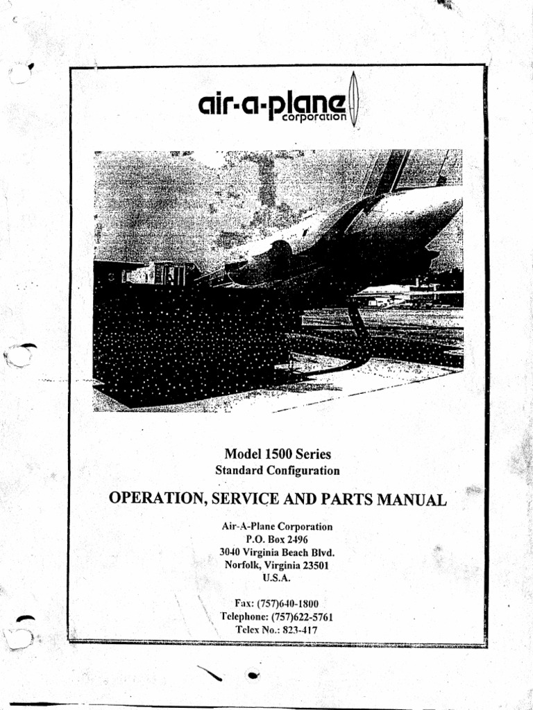 Air-A-Plane 1500 Series ACU 1996 1 | PDF