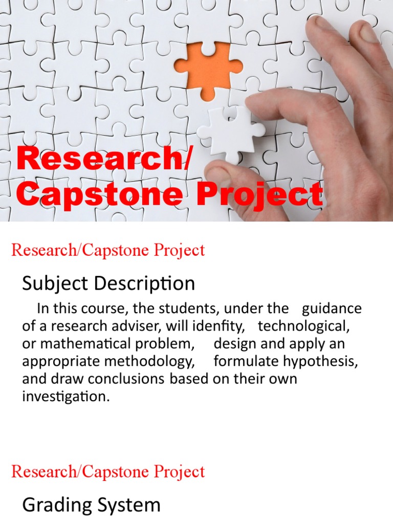 RESEARCH CAPSTONE PROJECT (Introductory Discussion) | PDF | Learning ...
