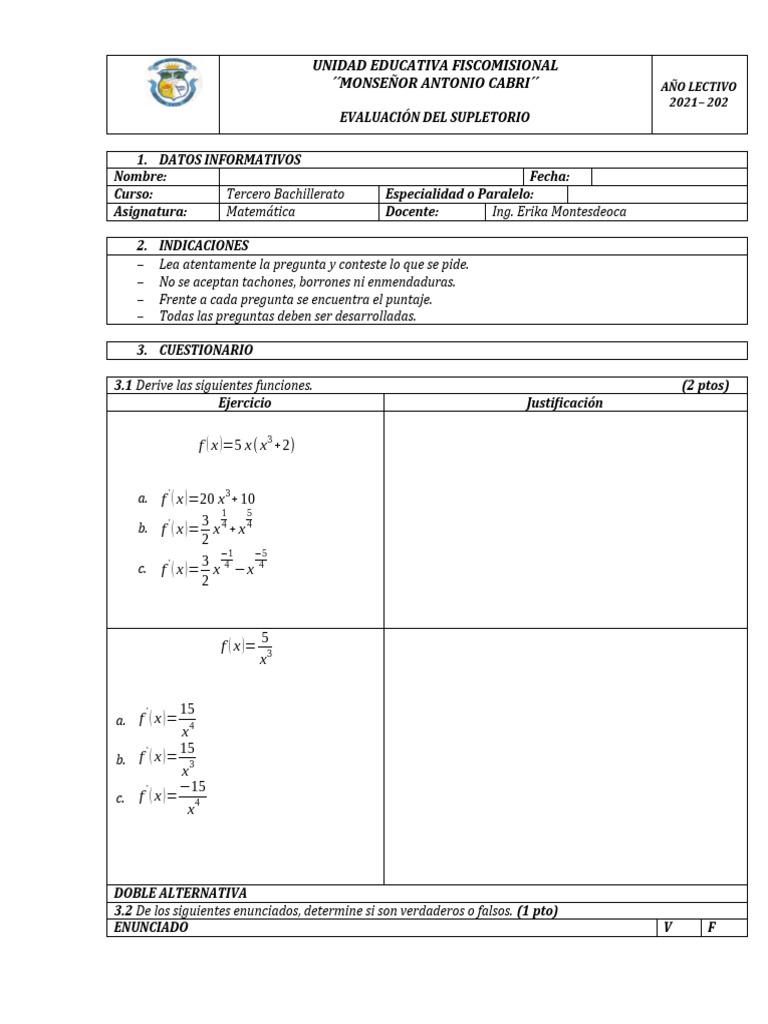3ro Mate | PDF | Funciones y mapeos | Lógica matemática