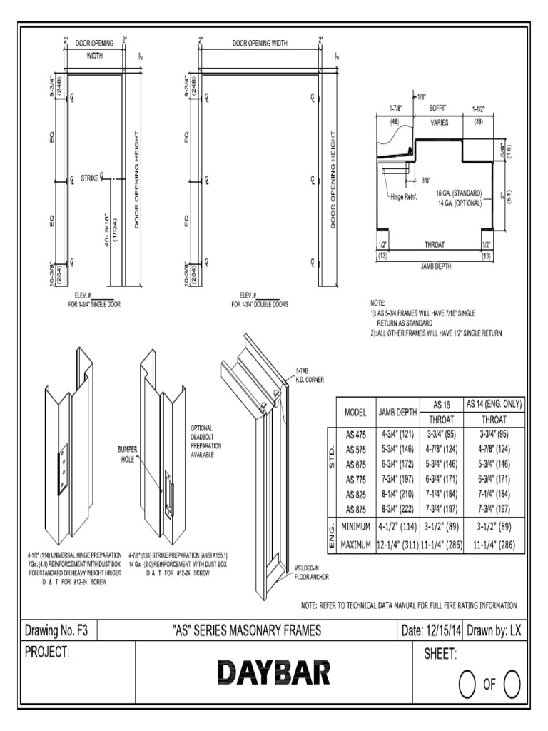 F3 As Series Frame Submittal | PDF