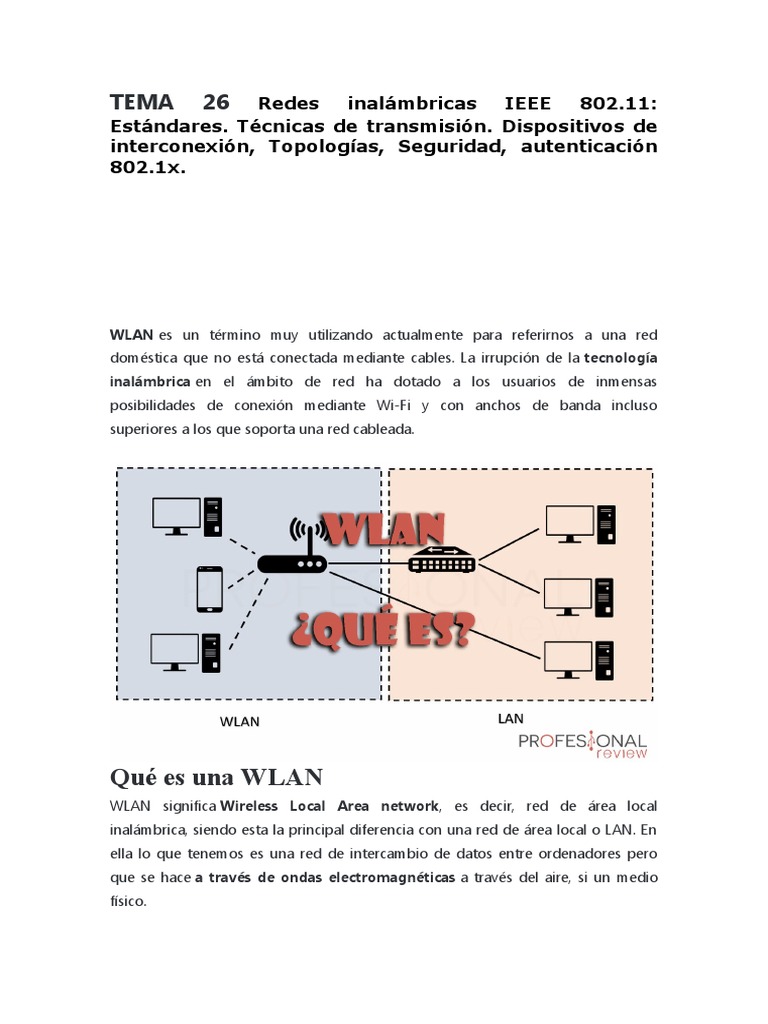 Redes Inalámbricas | PDF | Ieee 802.11 | Red inalámbrica