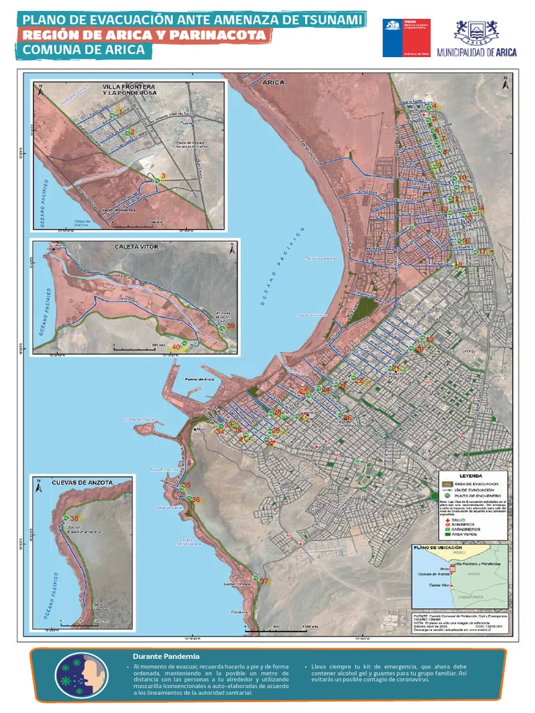 Arica y Parinacota ARICA Plano | PDF | Tsunami | Desastres