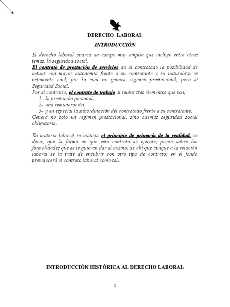 Introducción al Derecho Laboral | PDF | Derecho laboral | Salario