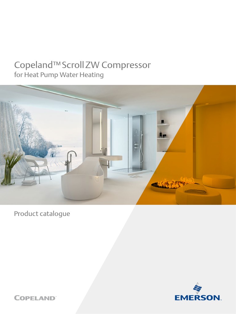 Product Catalog Copeland Scroll ZW Compressor For Heat Pump Water ...