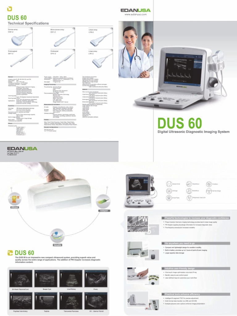 Broucher Edan-DUS-60-Digital-Ultrasonic-Diagnostic-Imaging-System | PDF