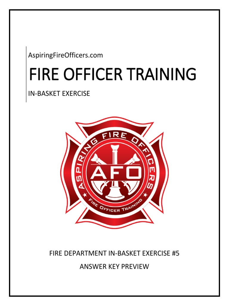Fire Department in Basket 5 Answer Key Teaser | PDF | Firefighter ...