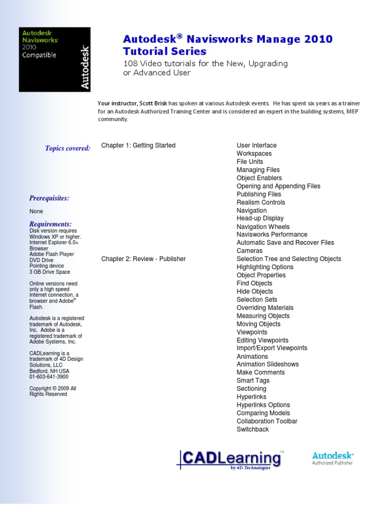 Navisworks Tutorials | PDF | Adobe Flash | Simulation