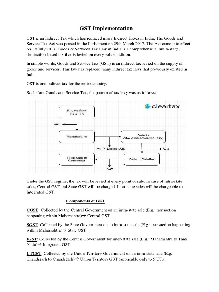 GST Implementation Detailed Document For Consultant | PDF | Value Added ...