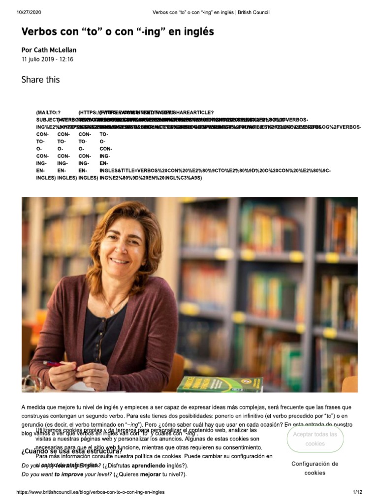 Verbos Con To o Con Ing en Ingles | PDF