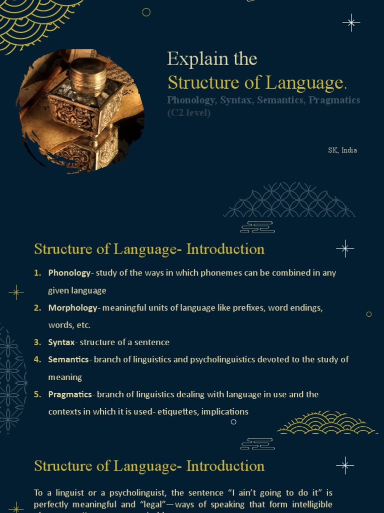 Structure of Language | PDF | Linguistics | Phonology