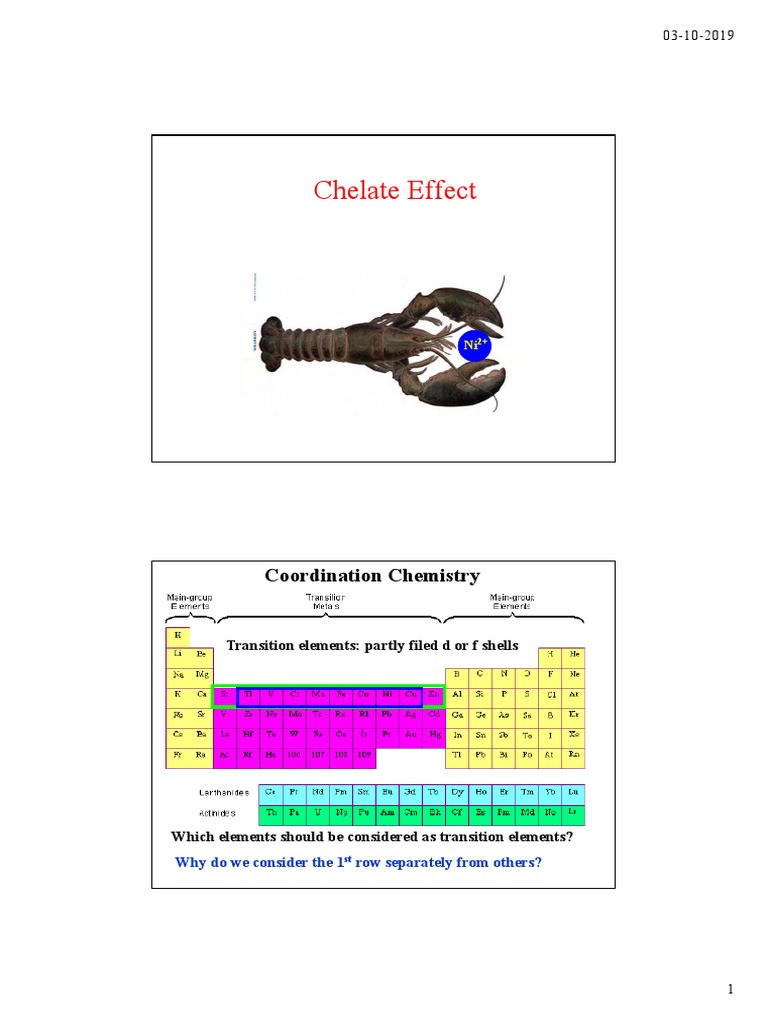Chelate Effect: Coordination Chemistry | PDF | Coordination Complex ...
