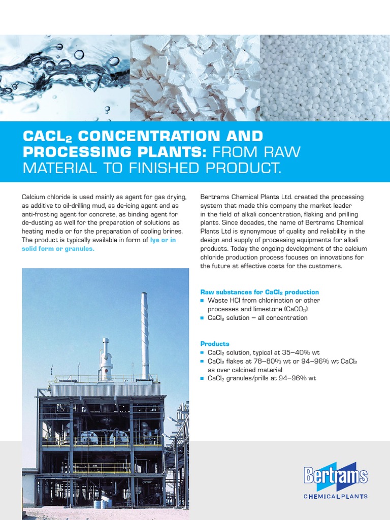 Cacl Concentration and Processing Plants: From Raw: Material To ...