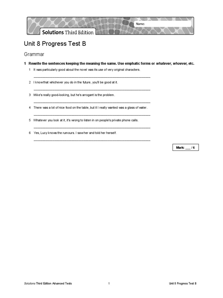 sol3e_adv_u8_progress_test_b | PDF