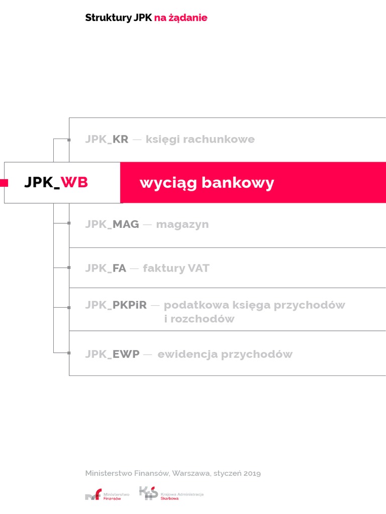 Broszura Informacyjna Dot Struktury JPK WB | PDF