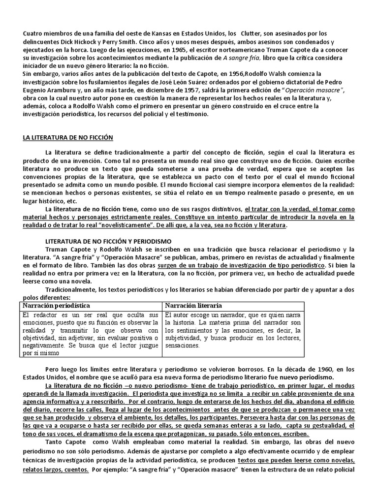 Literatura de No Ficción | PDF