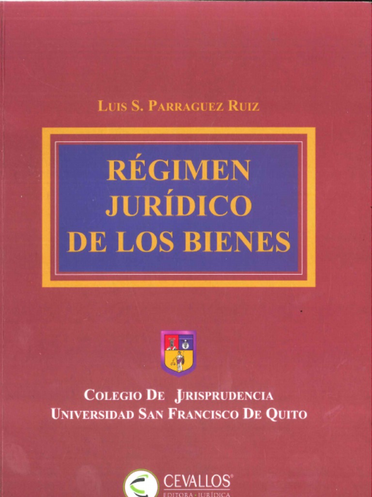 Regimen Juridico de Los Bienes Editorial Cevallos $14.40 | PDF