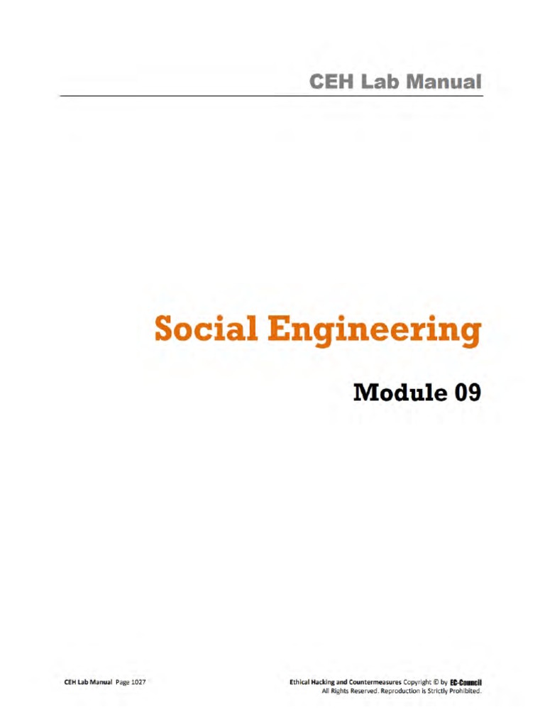 CEH - Module 9 - Social Engineering | PDF