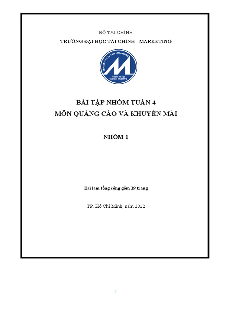 Bai Tap Tuan 4 Mon Quang Cao | PDF