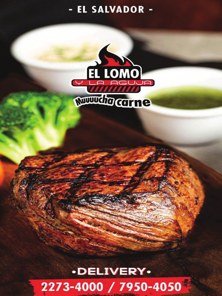 Menu Lomo y La Aguja San Salvador | PDF | Platos con carne | Alimentos