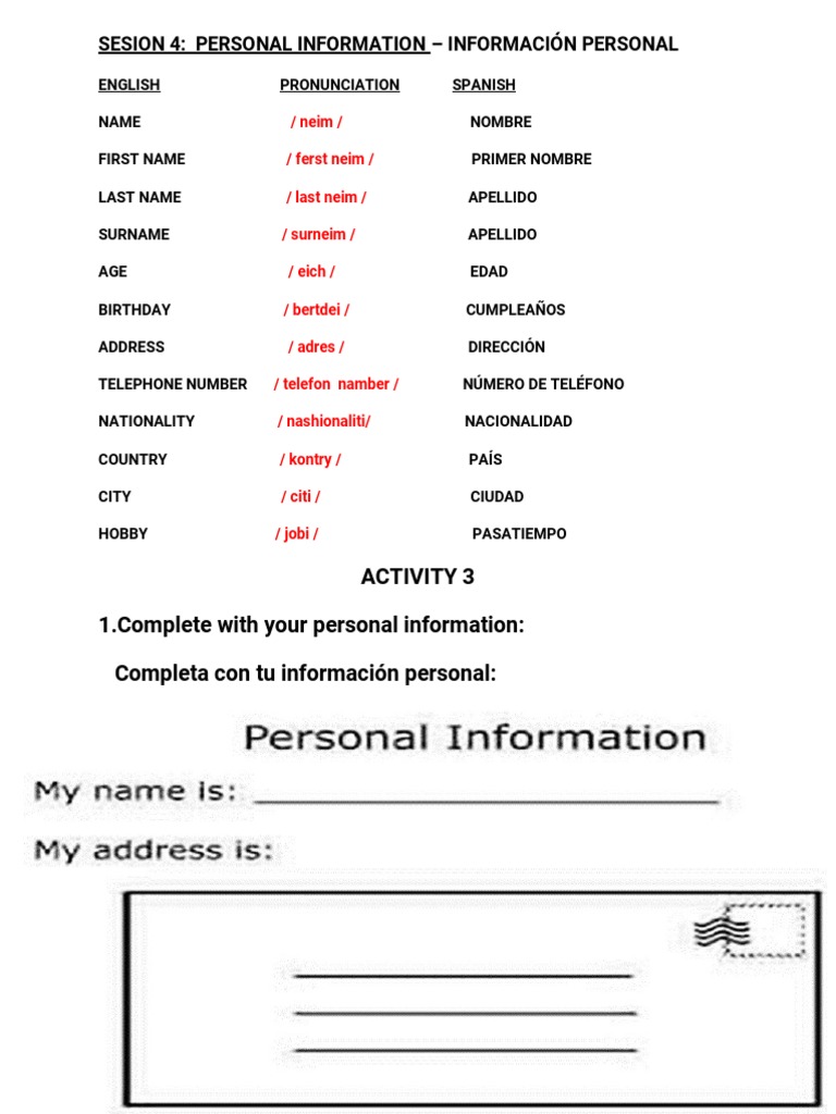 Personal Information | PDF