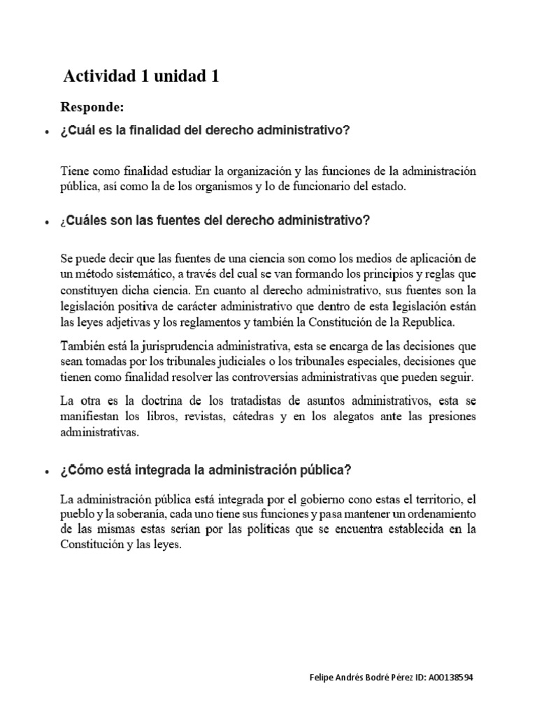 Actividad 1 Unidad 1 | PDF