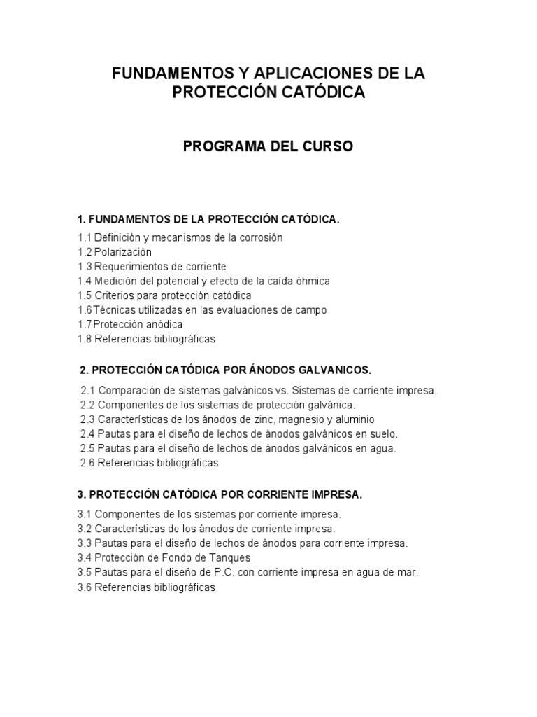 Actividad 3a Curso Proteccion Catodica | PDF | Corrosión | Electrodo