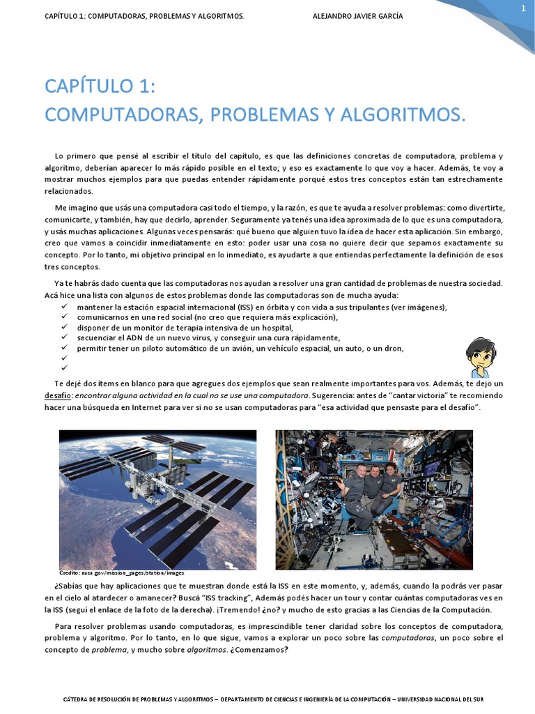 Capítulo 1 - Computadoras, Problemas y Algoritmos | PDF | Algoritmos | Hardware de la computadora