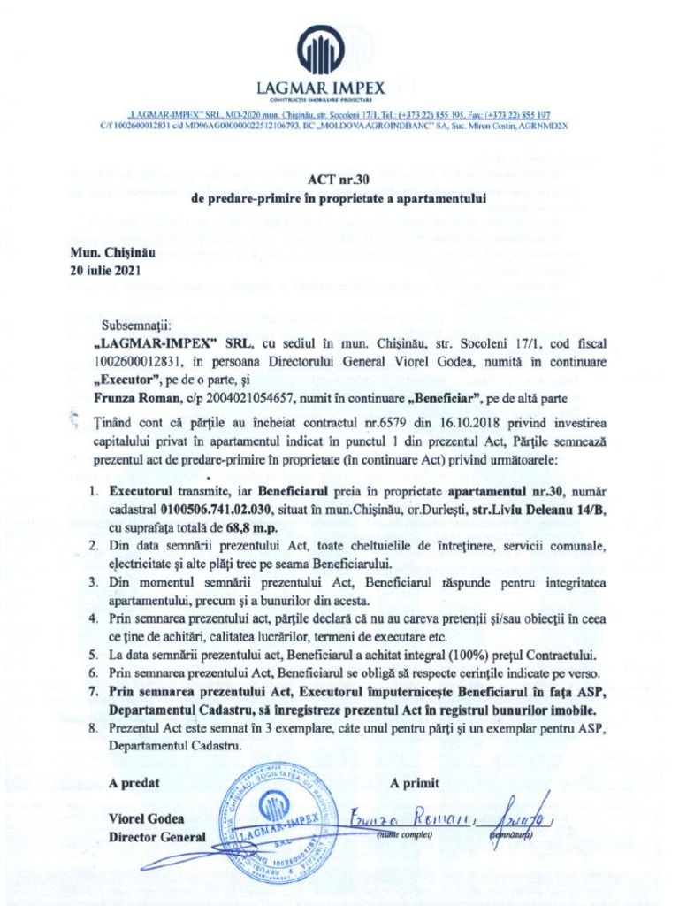 Act de Proprietate | PDF