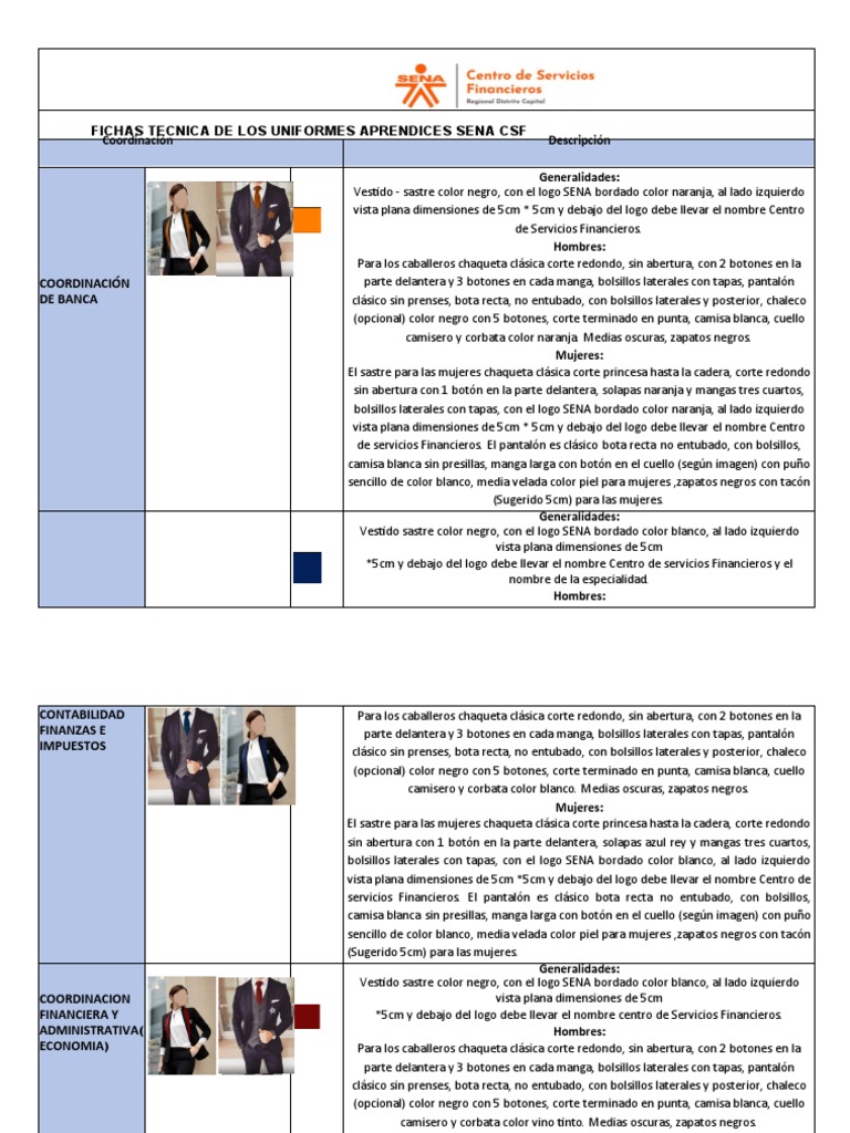 Uniformes Sena Chapinero | PDF | Camisa | Color