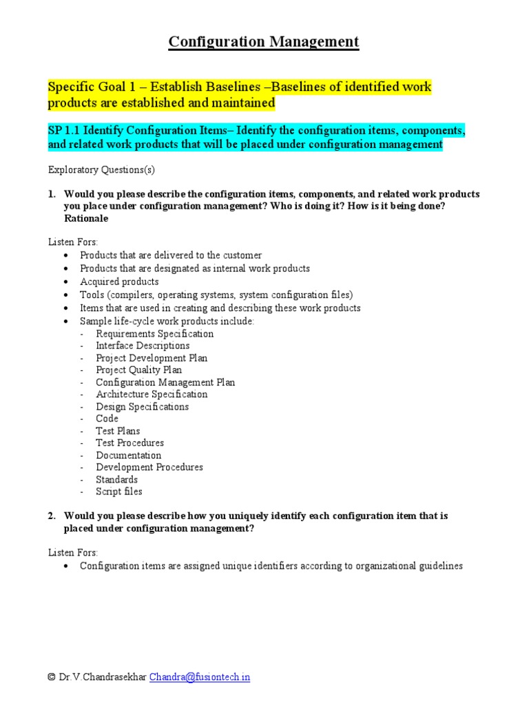 CM Interview Questions v3 | PDF | Audit | Systems Engineering