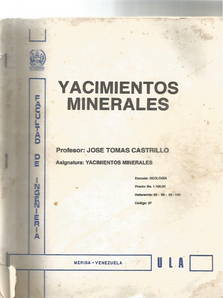 Yacimientos Minerales 1 | PDF | Magma | Roca (geología)