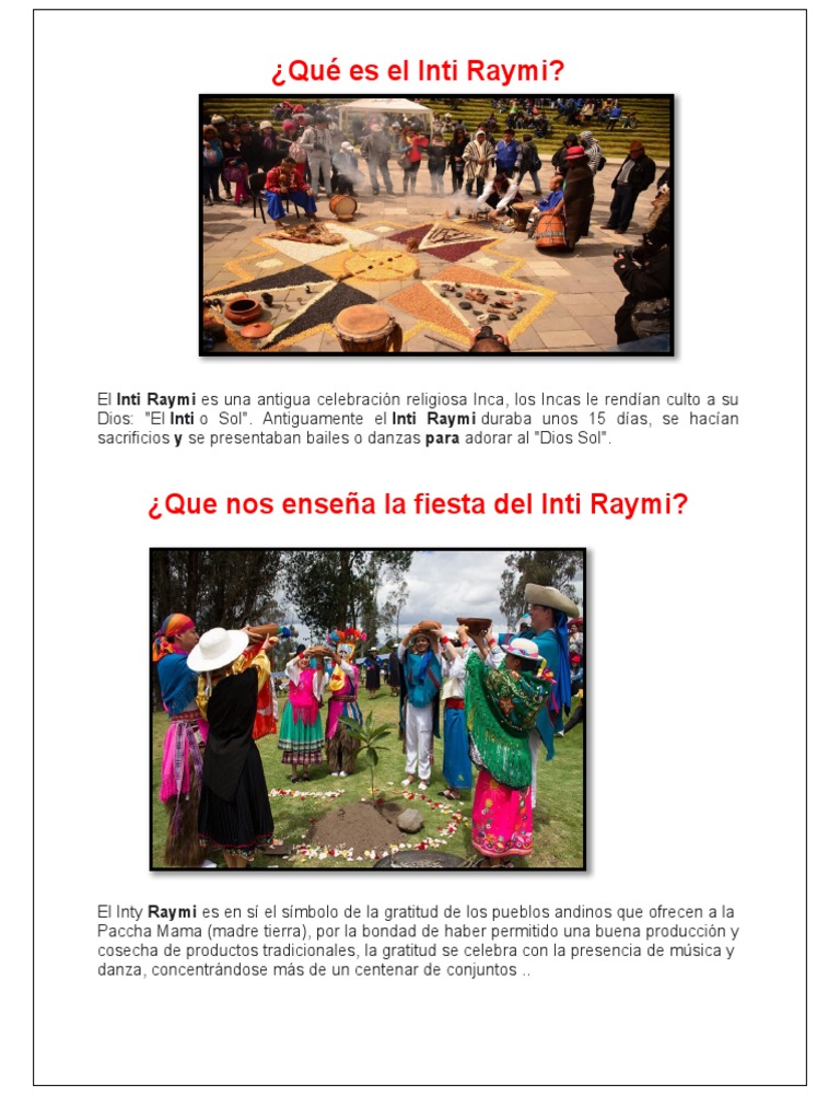 Qué Es El Inti Raymi | PDF