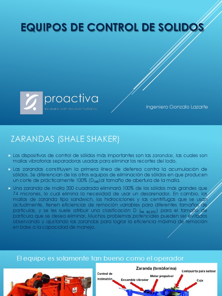 Equipos de Control de Solidos | PDF | Barro | Presión