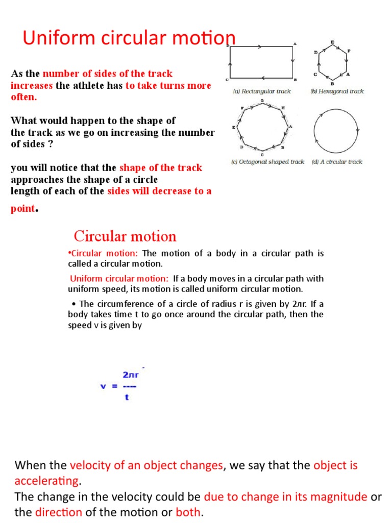 Uniform Circular Motion | PDF | Speed | Acceleration