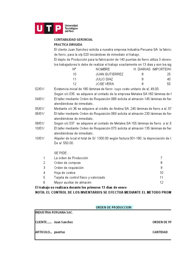S13.s1 - Caso Practico Costos Por Ordenes de Trabajo | PDF | Economias | Business