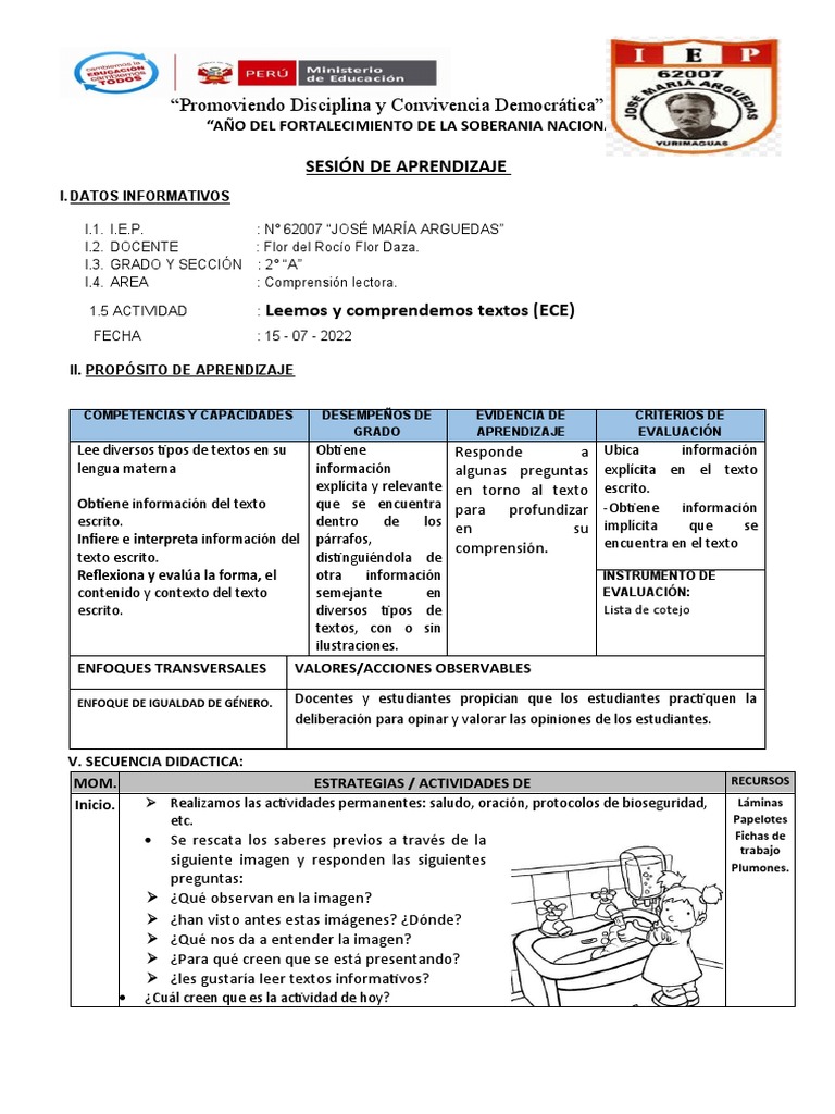 Sesión 15 - 07 Leemos y Comprendemos Un Texto | PDF | Evaluación | La lingüística aplicada