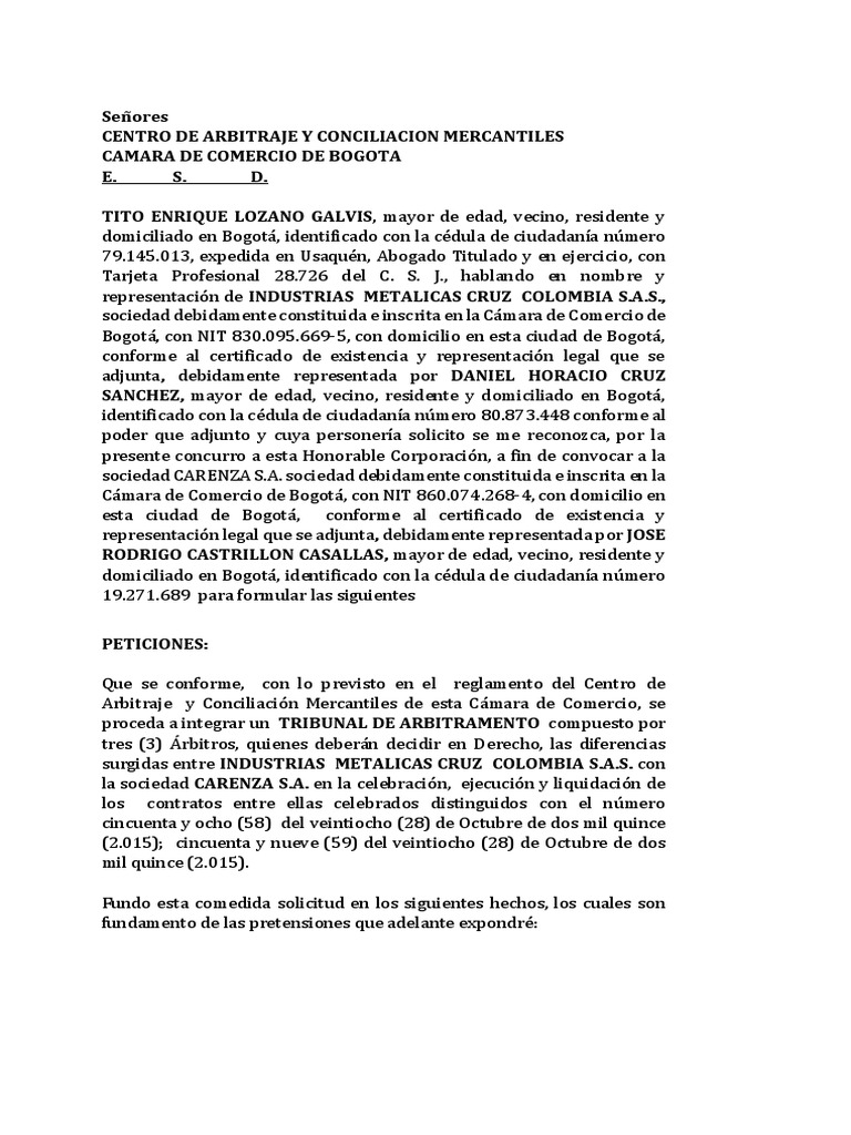 Demanda Integrada Firmada13072022 | PDF | Diseño | Arquitecto