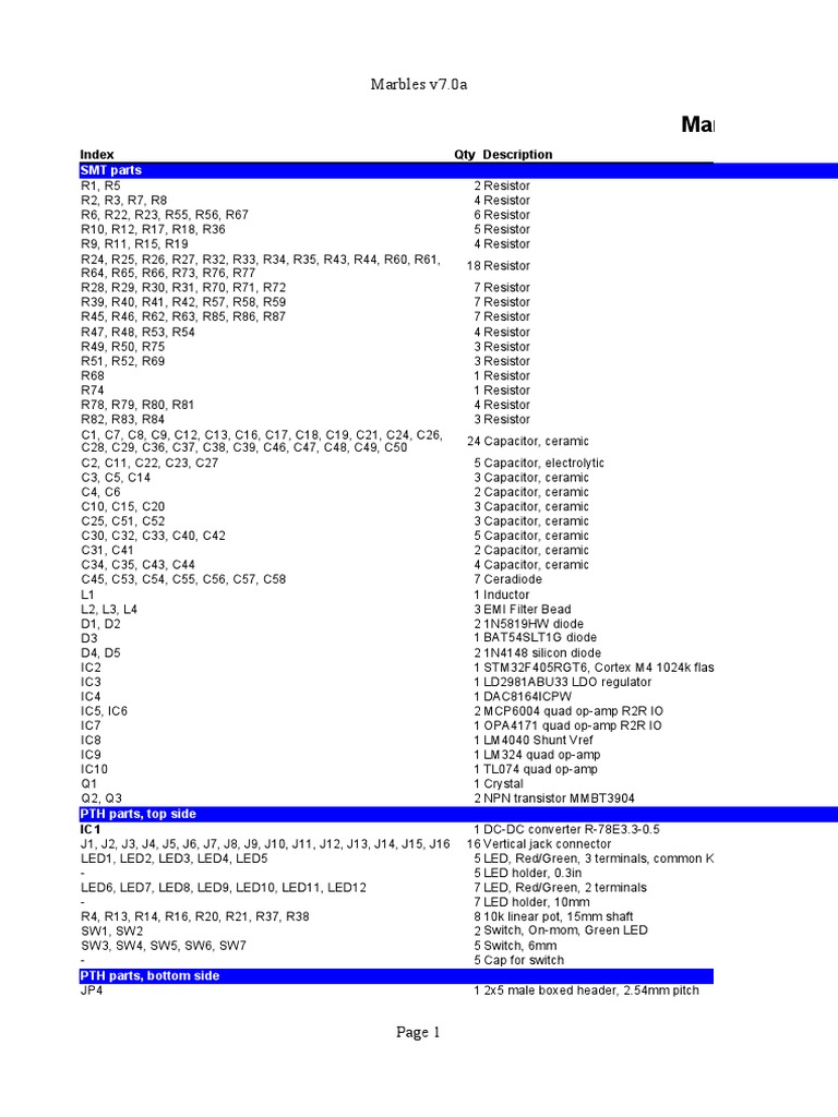 Marbles | PDF | Operational Amplifier | Electronics
