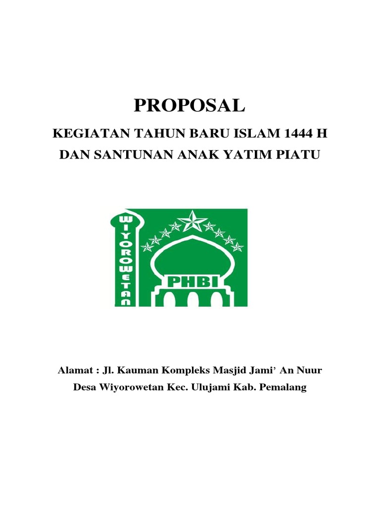 Proposal Phbi Tahun 1444 H | PDF