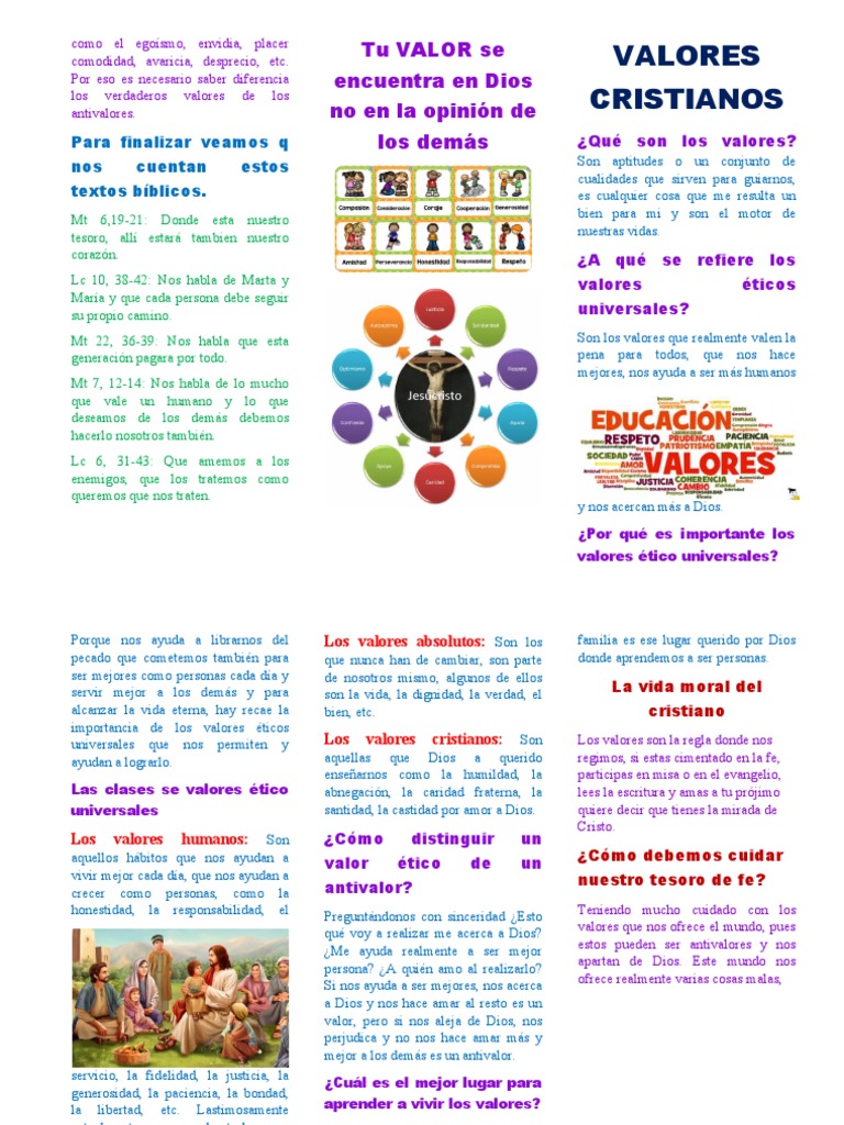 Triptico Religion | PDF | Amor