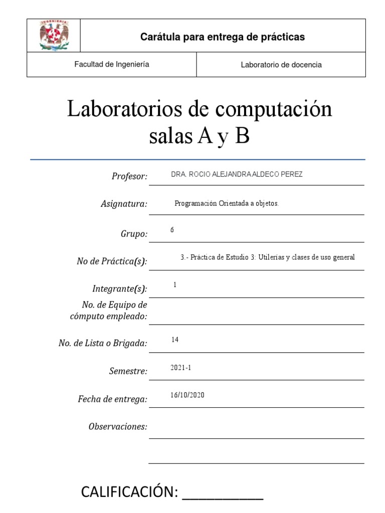 Practica3 POO | PDF | Objeto (informática) | Programación orientada a ...