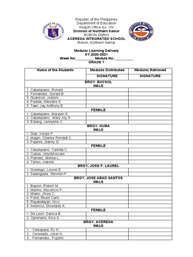 Modules Assessment Tool G7 | PDF