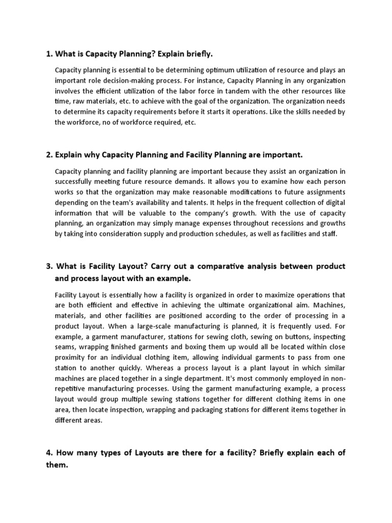 Capacity Planning Pdf Clothing Sewing