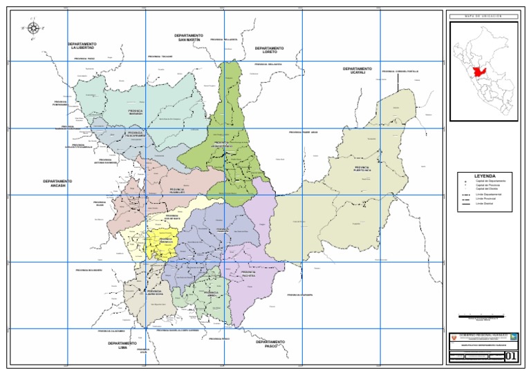 Mapa Politico Dep Huanuco 2022 | PDF | Perú