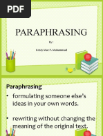 How To Paraphrase in 5 Easy Steps - Tips and Examples | PDF ...